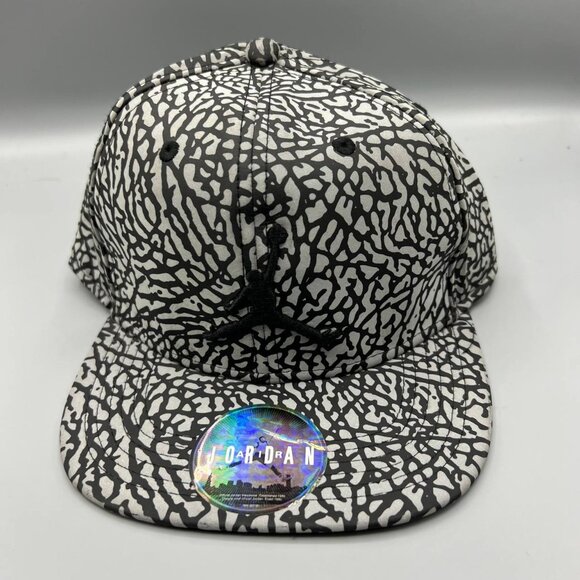 Jordan | Accessories | Air Jordan Hat Men Black Cement Elephant ...